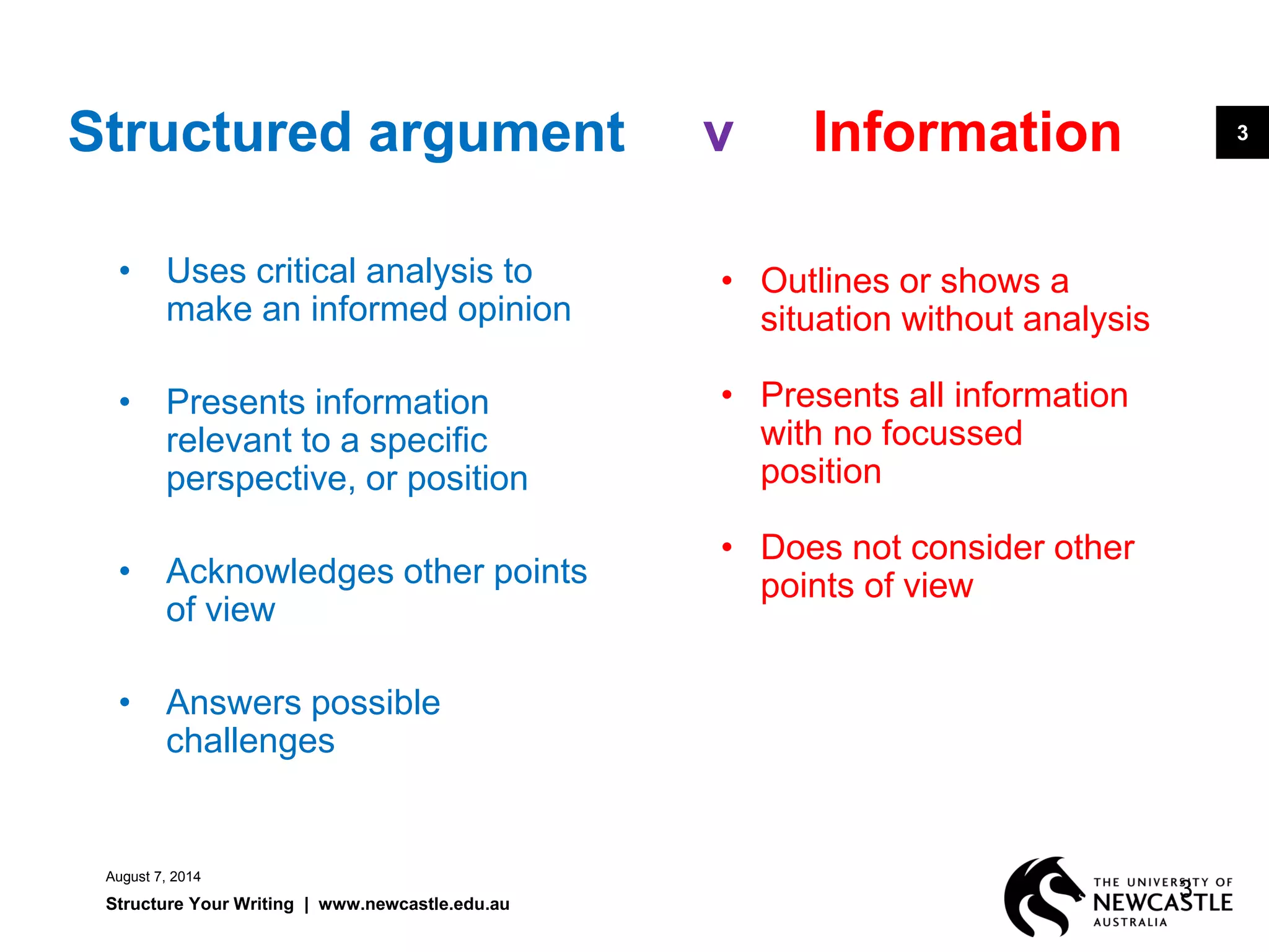 Structure your writing | PPT | Free Download