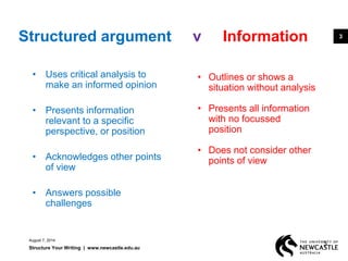 Structure your writing | PPT