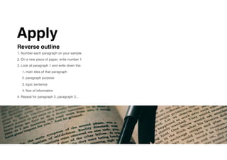 Structure strong paragraphs in academic writing | PPT