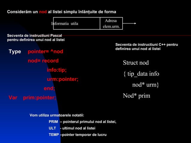 Structuri De Date Alocate Dinamic | PPT