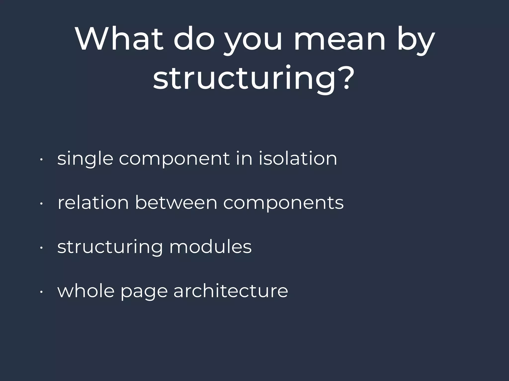 Structuring React.js Components | PPT