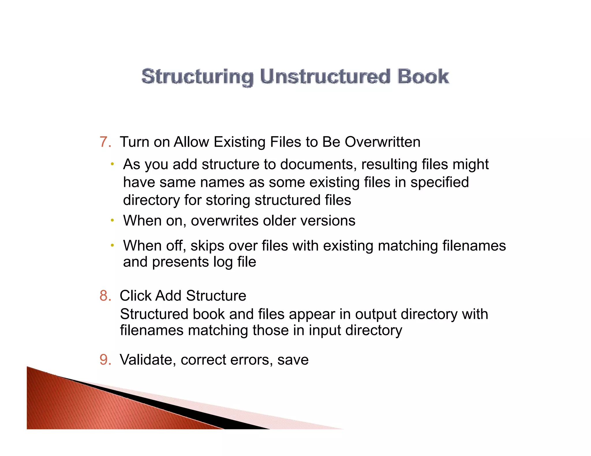 Moving from Unstructured Documents to Structured XML | PPT