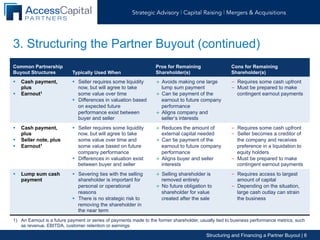Structuring and Financing a Partner Buyout | PPT