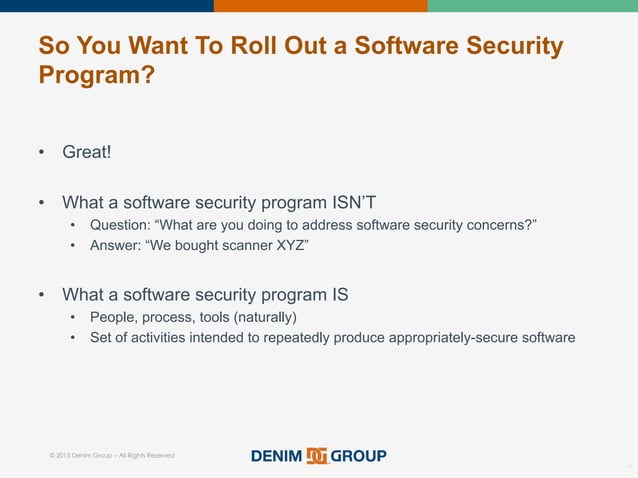 Structuring and Scaling an Application Security Program | PPT