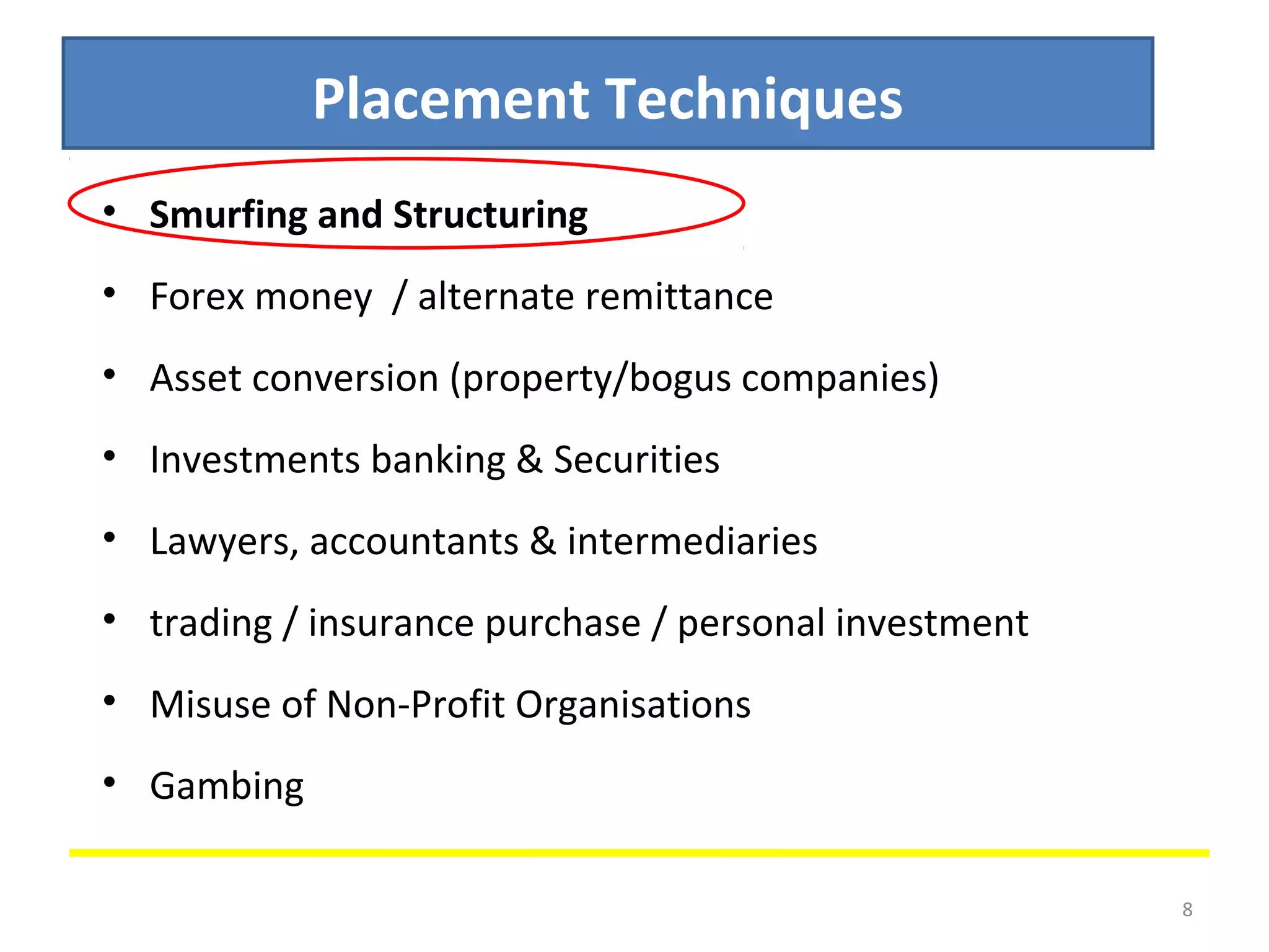 Structuring and smurfing | PPT