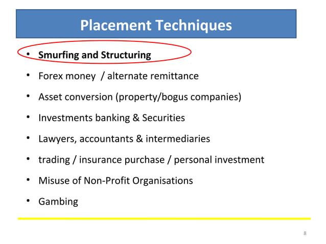 Structuring and smurfing | PPT