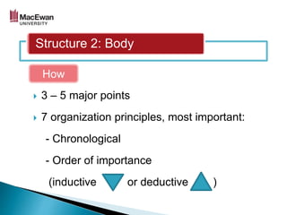 Structuring a presentation | PPTX
