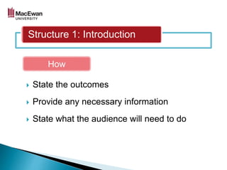 Structuring a presentation | PPTX