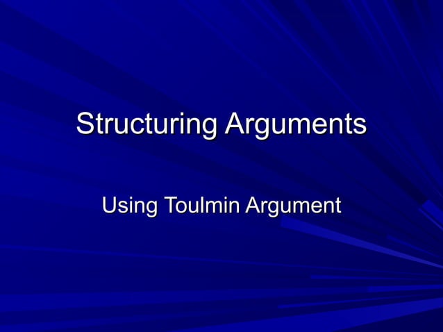 Structuring arguments | PPT