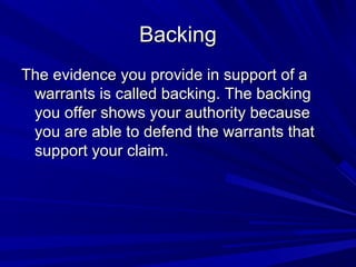 Structuring arguments | PPT