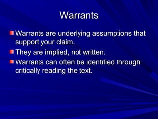 Structuring arguments | PPT