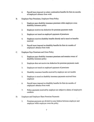 Structuring Salary Continuation and Disability Insurance Plans | PDF