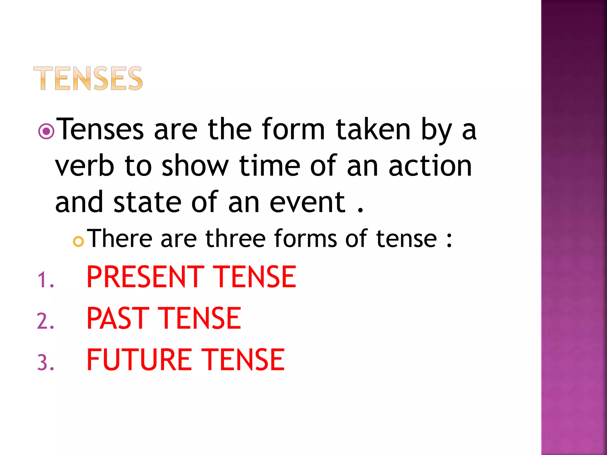 Structute of Tenses | PPTX