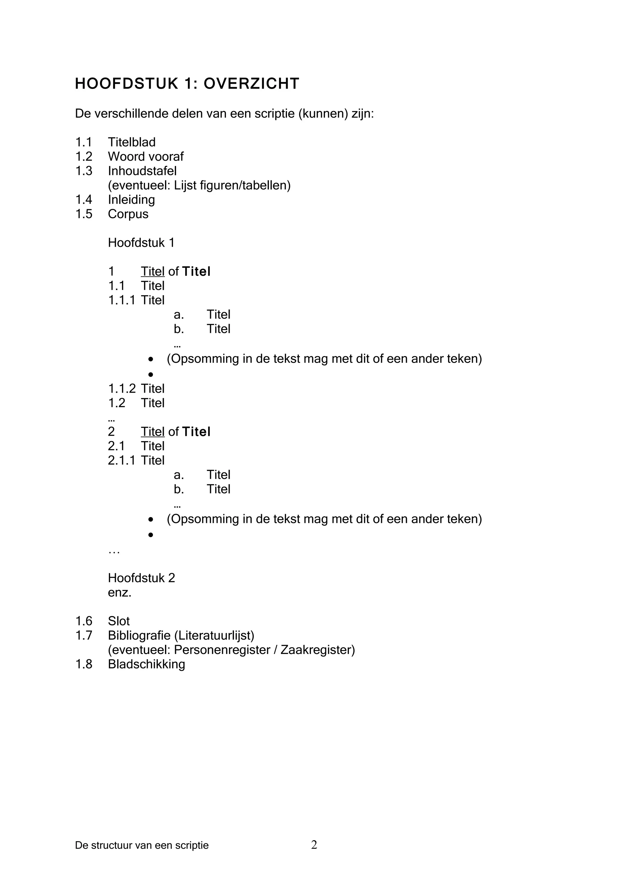 Structuur van een scriptie | PDF