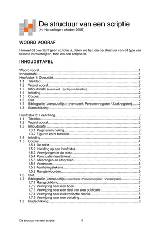 Structuur van een scriptie | PDF