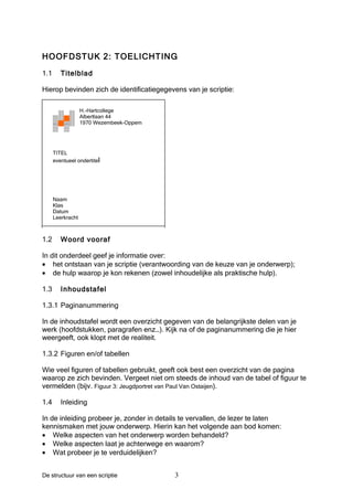 Structuur van een scriptie | DOC