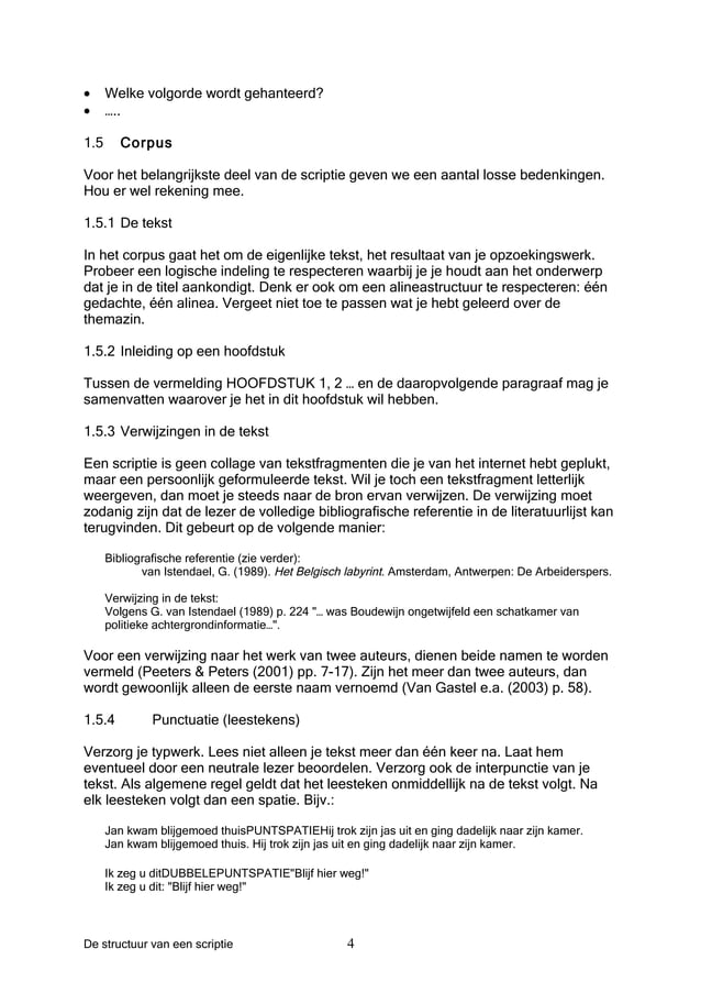 Structuur van een scriptie | DOC