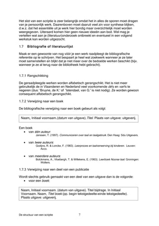 Structuur van een scriptie | DOC
