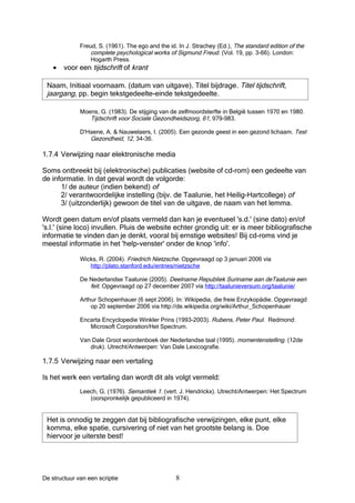 Structuur van een scriptie | DOC