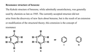 Strucutre of benzene, the keule's structure of benzene, the localized ...