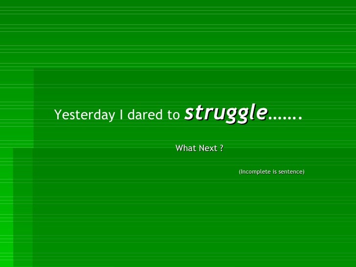 Internal Struggle Definition