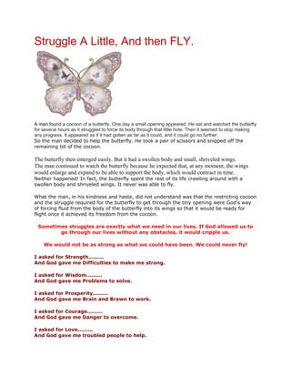 Struggle a little, and then fly | DOC