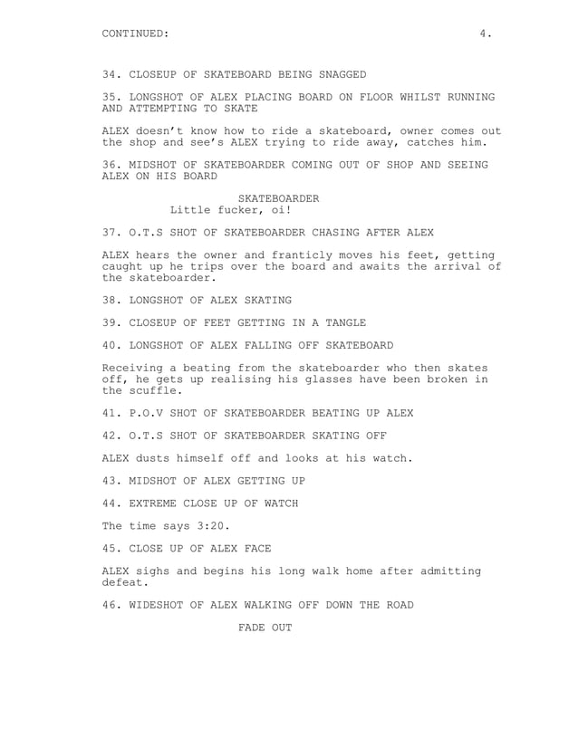 Struggle (camera script) | PDF | Skateboarding | Extreme Sports