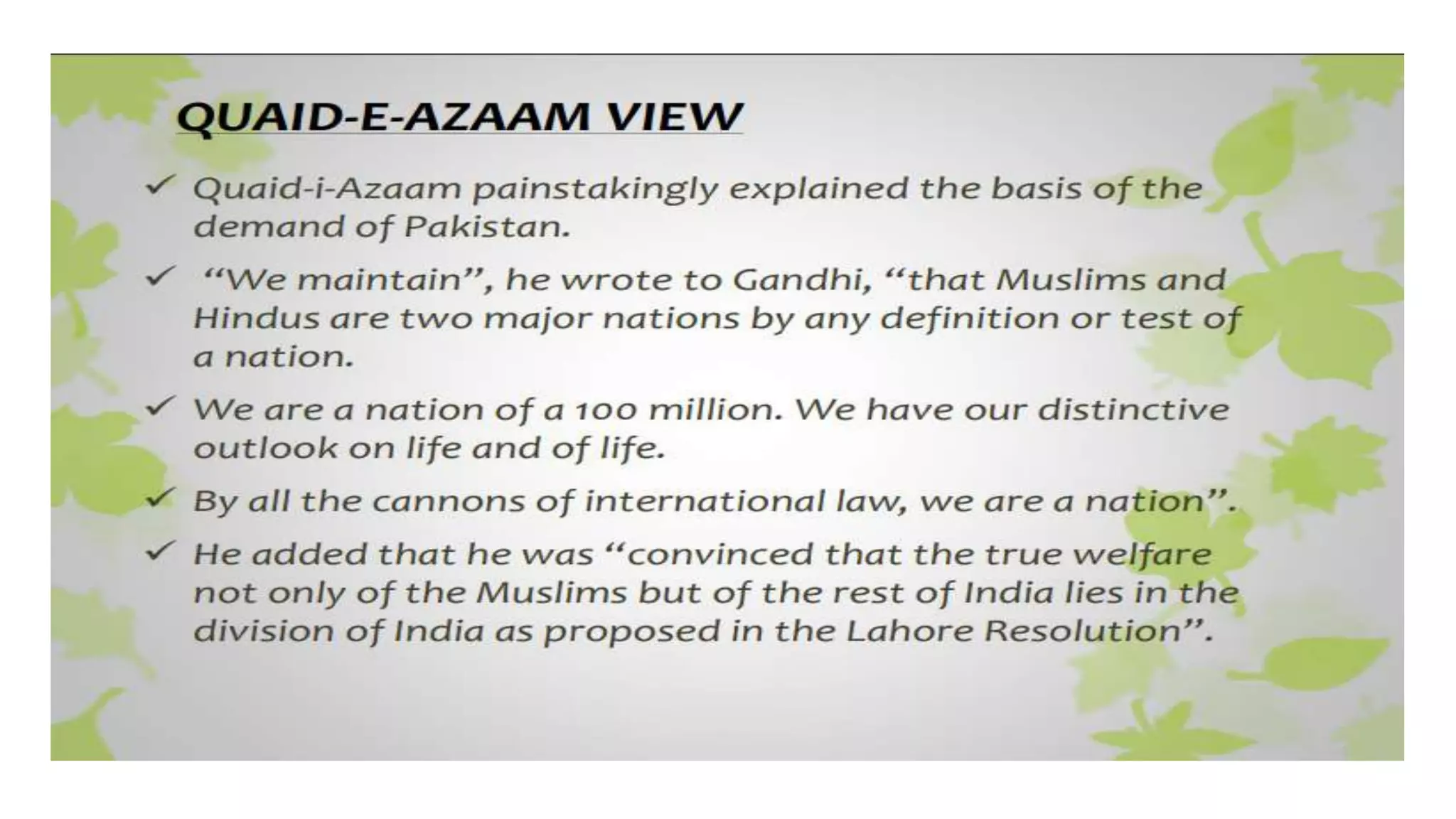 Struggles behind the creation of pakistan | PPT