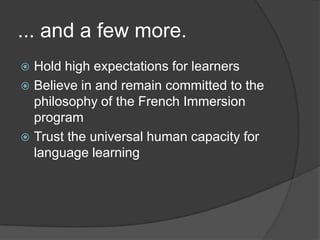 Struggling learners and french immersion | PPTX | Education