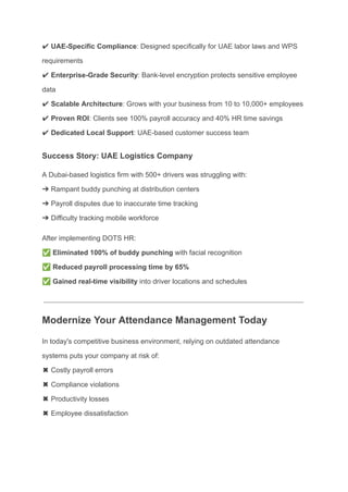 Struggling to Track Attendance? Here’s How DOTS HR Solves It for UAE ...