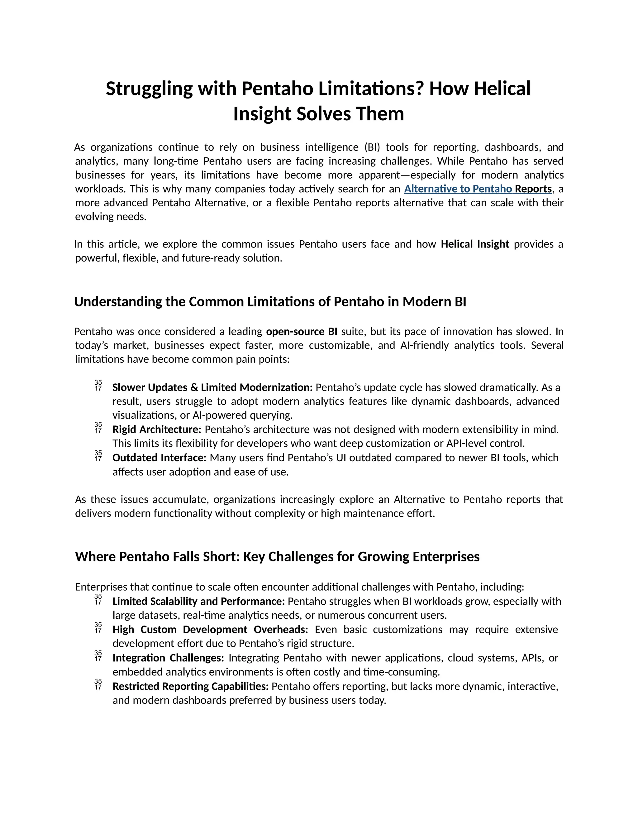 Struggling with Pentaho Limitations How Helical Insight Solves Them.pptx