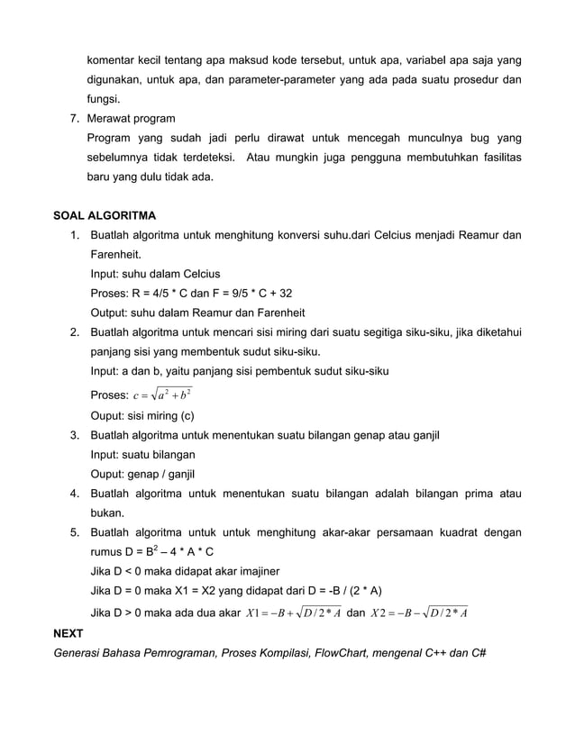 Algoritma Pemrogaman | PDF