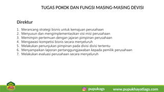 contoh stuktur perusahaan dan tugas pokok .pptx
