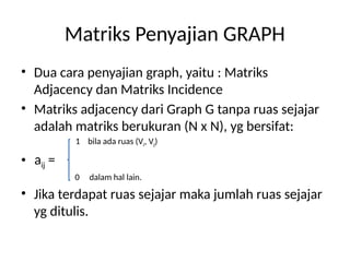 Struktur-Data-Pertemuan-12 Graf Graph adalah kumpulan dari simpul | PPTX