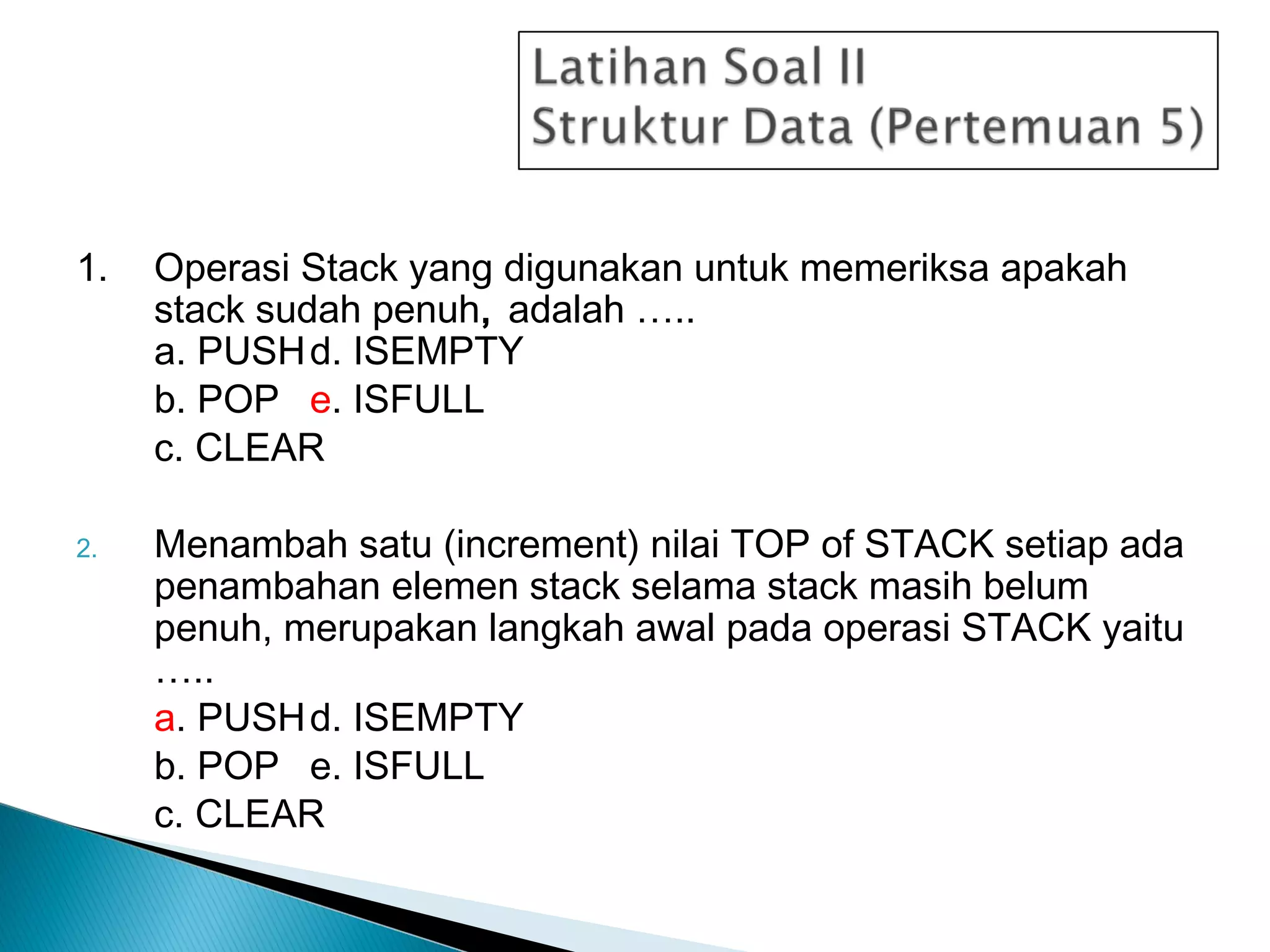 Jawaban Struktur data soal-latihan | PPT