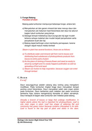 Struktur fungsi-organ-tumbuhan-slideshare | PDF