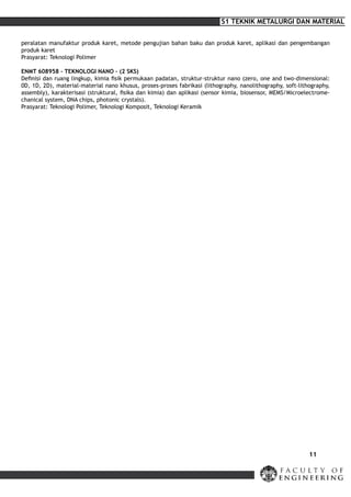 Struktur kurikulum-s1-teknik-metalurgi-dan-material | PDF
