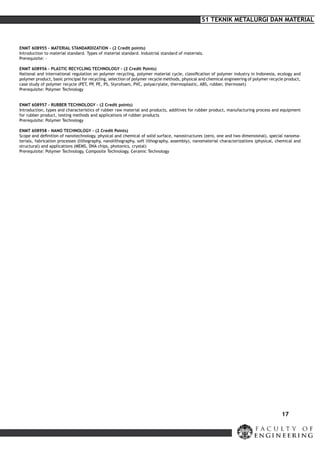 Struktur kurikulum-s1-teknik-metalurgi-dan-material | PDF