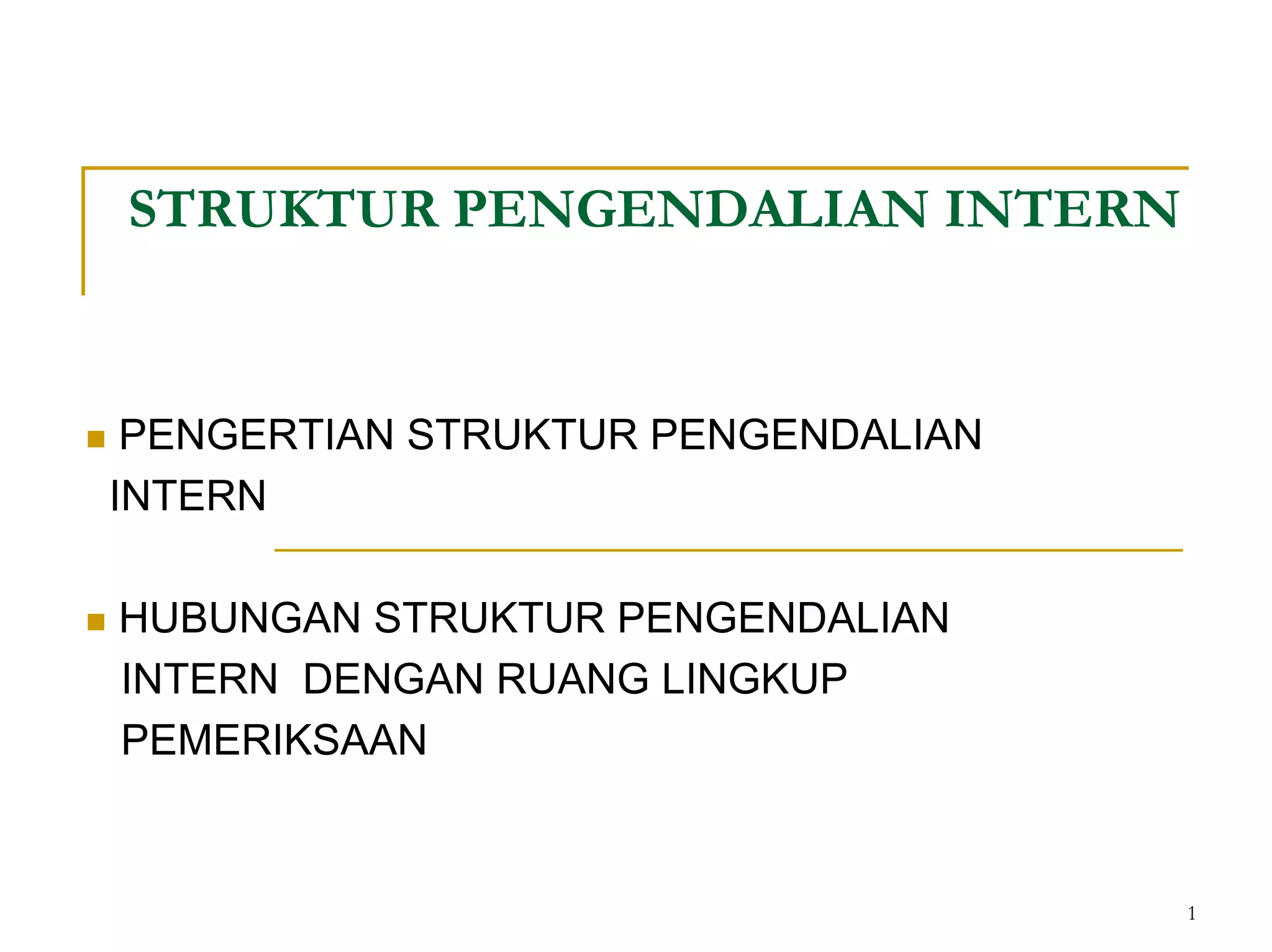 Struktur Pengendalian Intern 2 | PDF