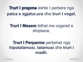 Struktura dhe Funksionet e Sistemit Nervor | PPTX