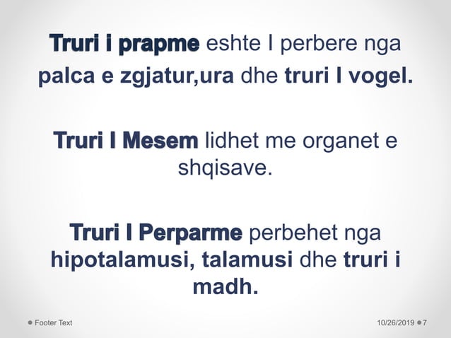 Struktura dhe Funksionet e Sistemit Nervor | PPTX