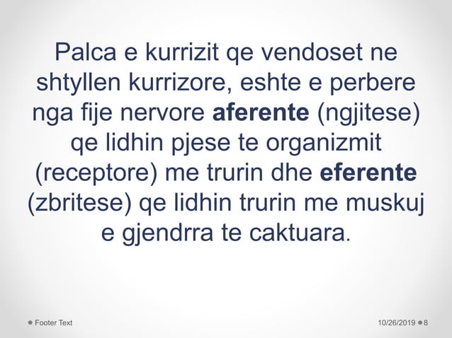 Struktura dhe Funksionet e Sistemit Nervor | PPTX