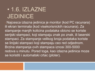 Struktura hardvera racunarskog sistema | PPTX