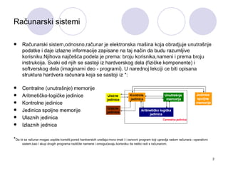 Struktura hardvera računarskog sistema - Darko Stevanović - Nebojša ...