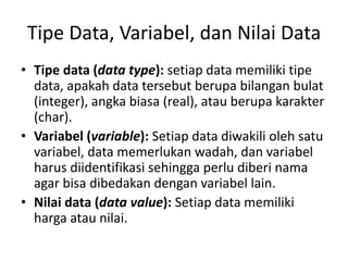 Struktur Algoritma dan Tipe Data.pptx do | PPT