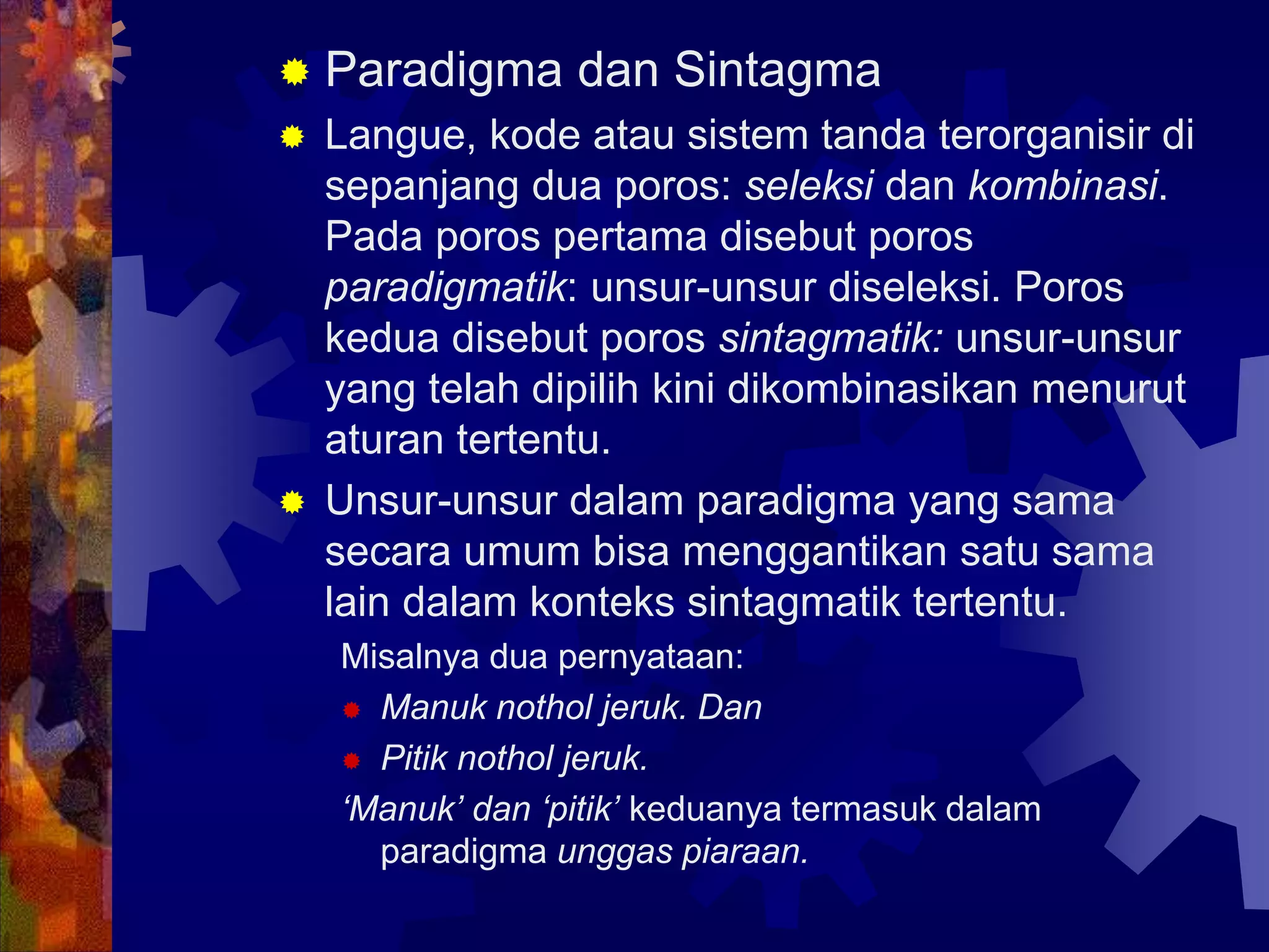 Strukturalisme semiotik de saussure | PPT