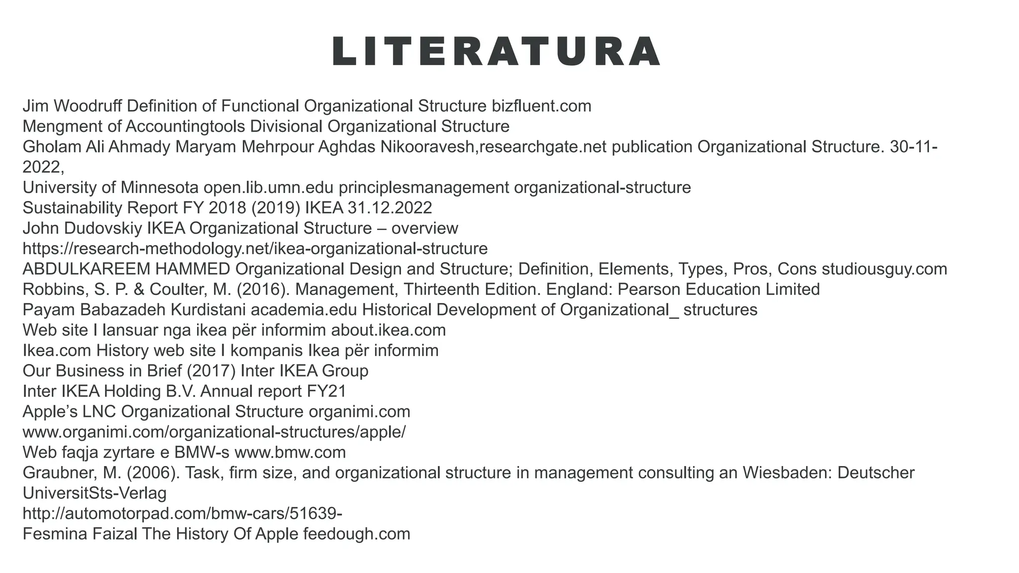 Struktura organizative rast studimi aplikimi i tyre | PPTX