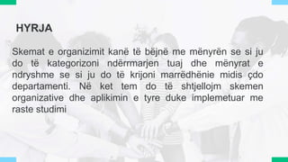 Struktura organizative rast studimi aplikimi i tyre | PPTX