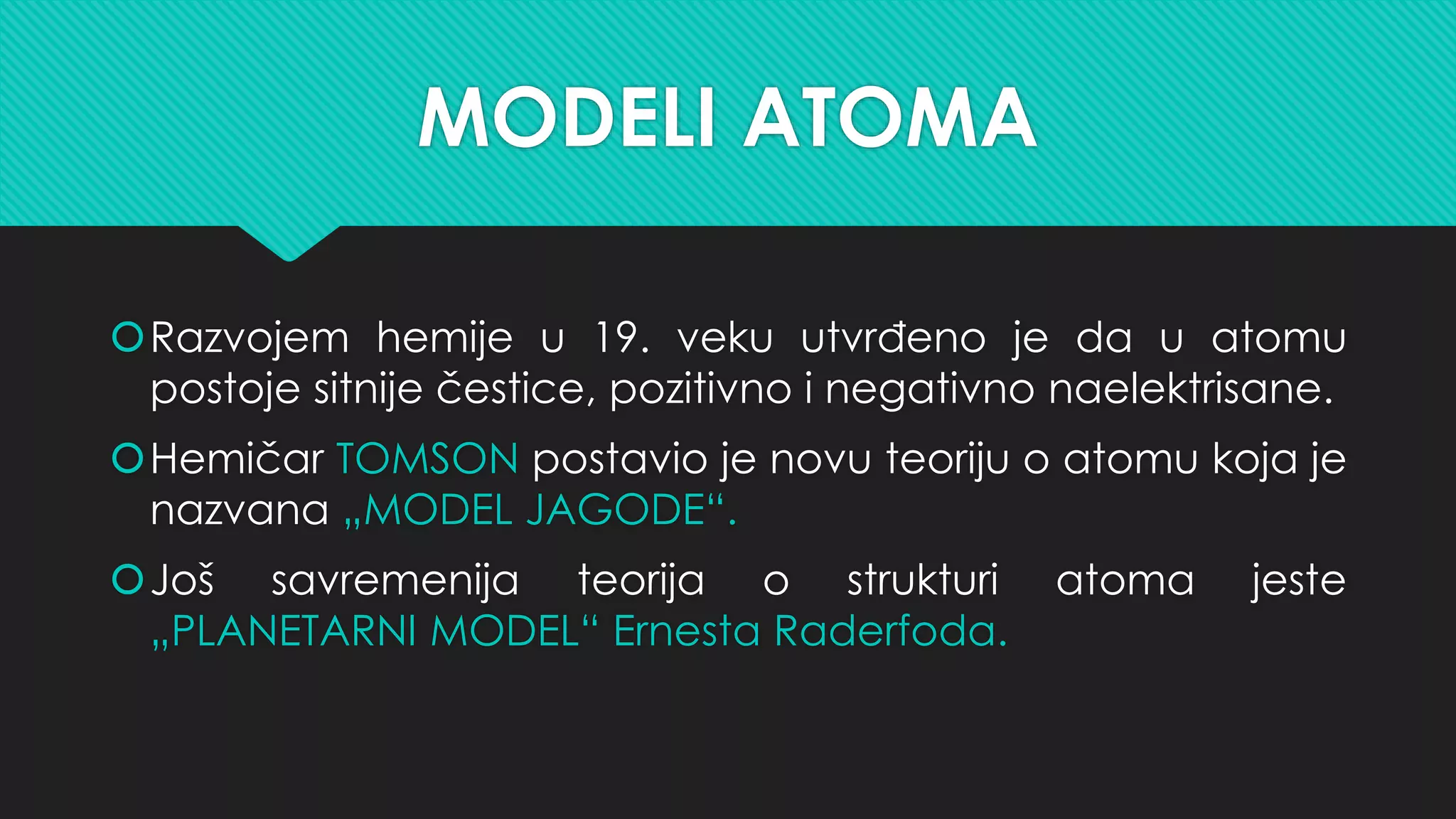 Struktura supstance atom | PPTX