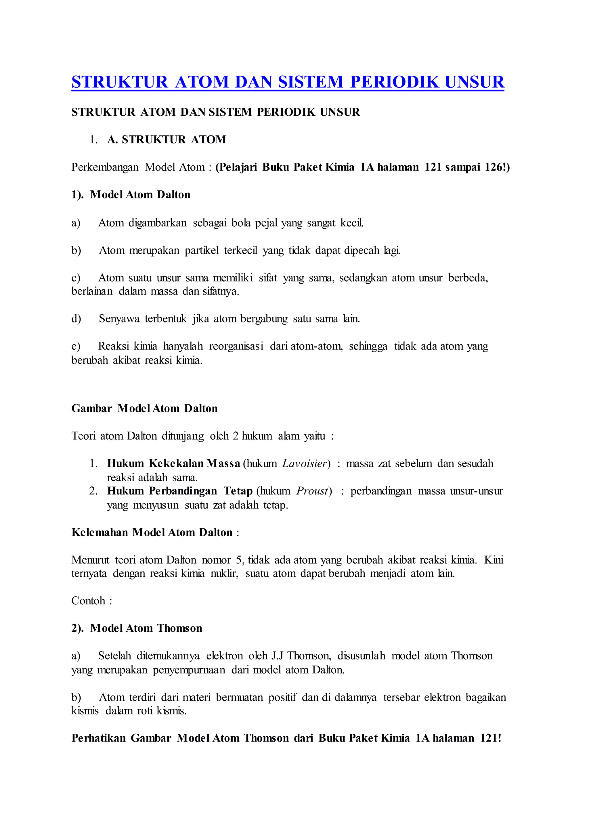 Struktur atom dan sistem periodik | DOCX